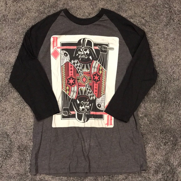 Star Wars | Shirts | Star Wars Darth Vader Card Baseball Tee | Poshmark